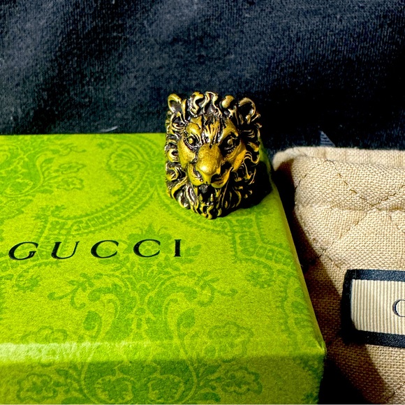 Gucci | Jewelry | Newgucci Lion Head Ring Size 75 | Poshmark
